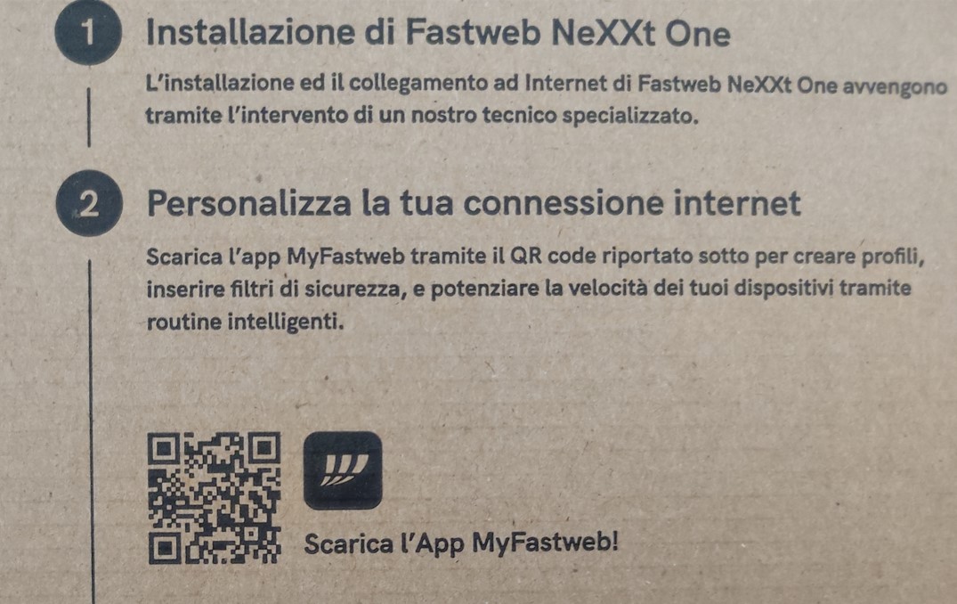 MyFastweb - NeXXt One Installazione